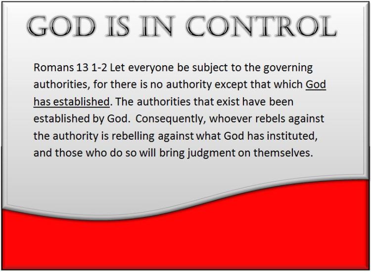 God is in control of EVERYTHING – Drink of Jesus